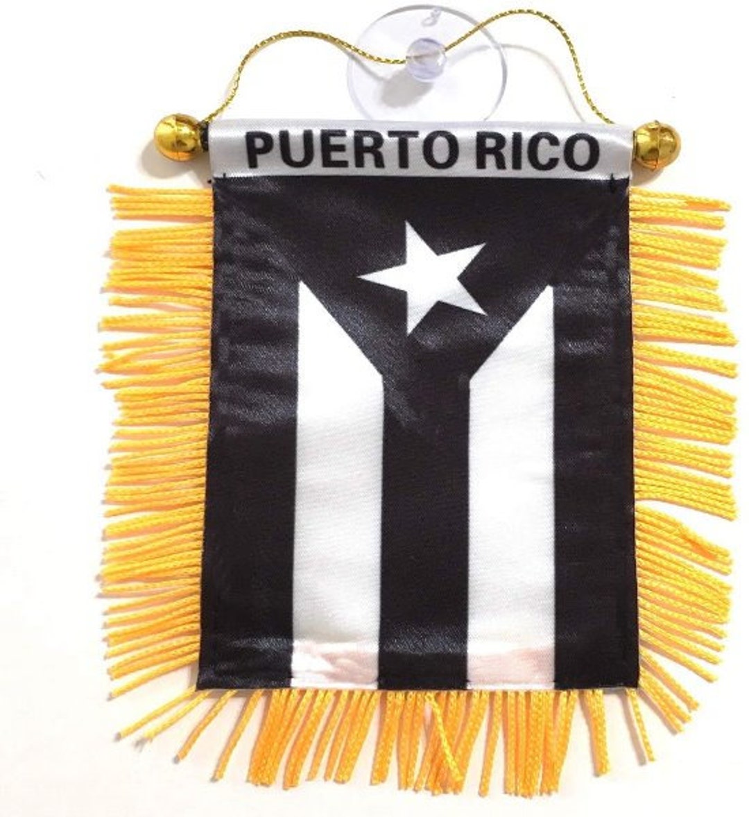 Lot of 3 Puerto Rico Black Flag Mini Banner Car Rican Souvenirs ...
