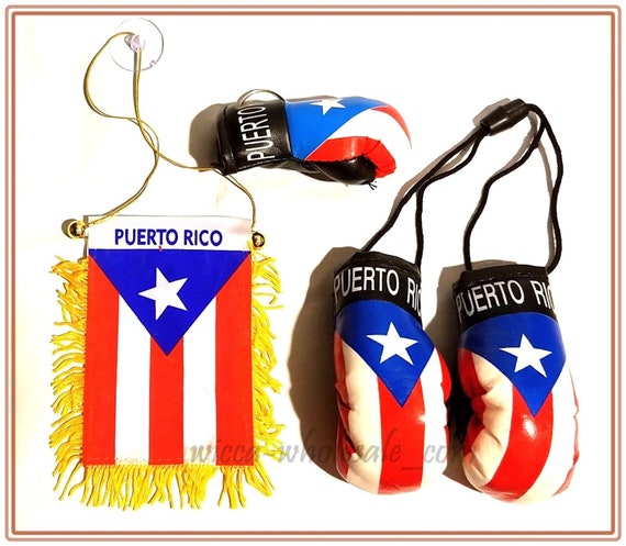 Lot Puerto Rico Flag Hanging Mini Boxing Gloves Flag Banner & - Etsy