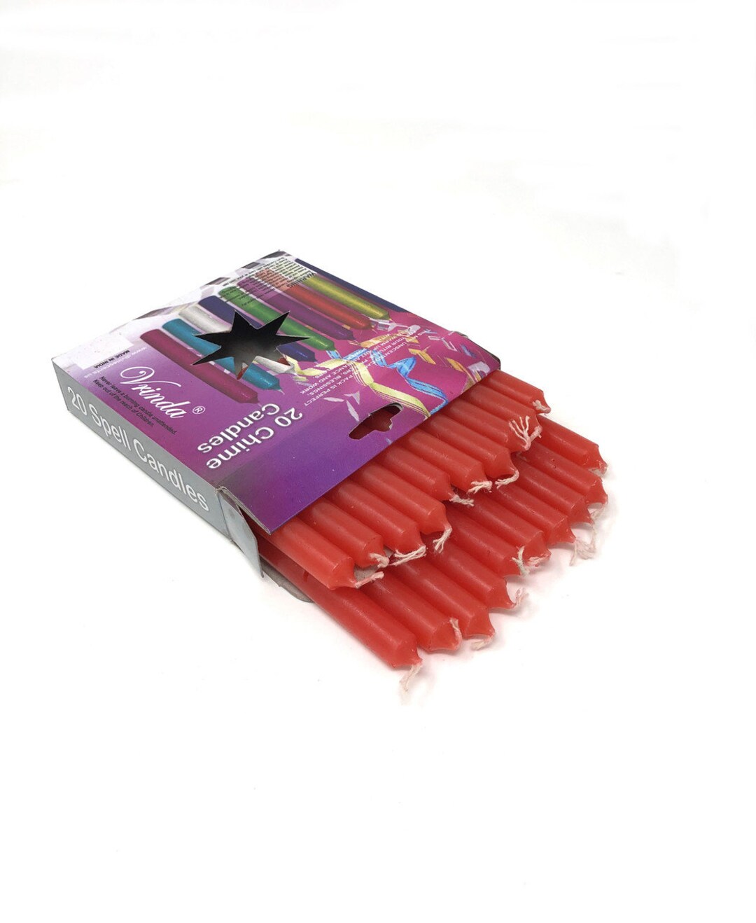 LOT OF 20 RED Colors Chime Spell Candles Mini 4" Pagan Wicca Altar ...