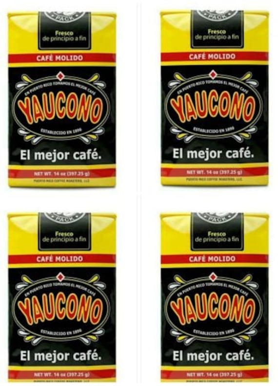 4 Pack Cafe Yaucono Coffee Puerto Rico Brand Molido Ground - Etsy