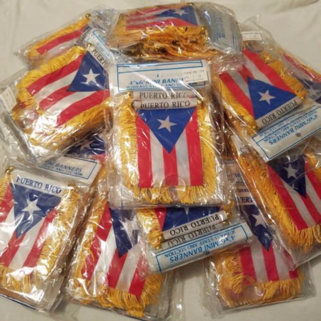 Lot of 6 Puerto Rico Flag Mini Banner Car Rican Souvenirs - Etsy