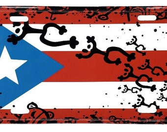 Puerto Rico Flag 6x12 Aluminum License Plate Tag - Etsy