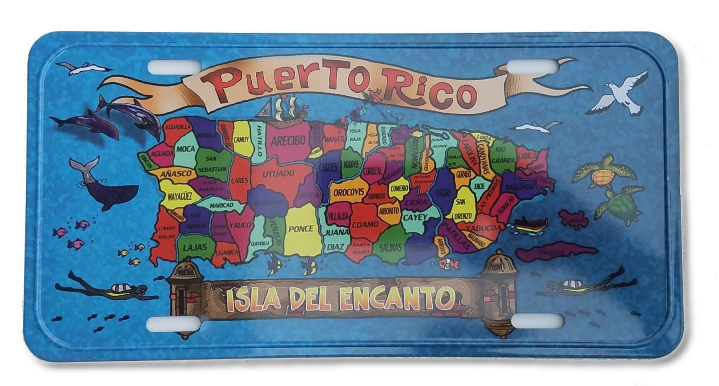 Puerto Rico Flag 6x12 Aluminum License Plate Tag - Etsy