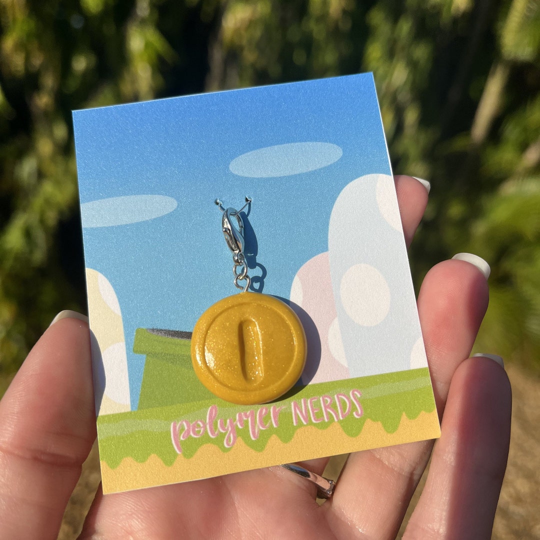 Polymer Clay Mario Charm Handmade Clay Charm, Earrings - Etsy