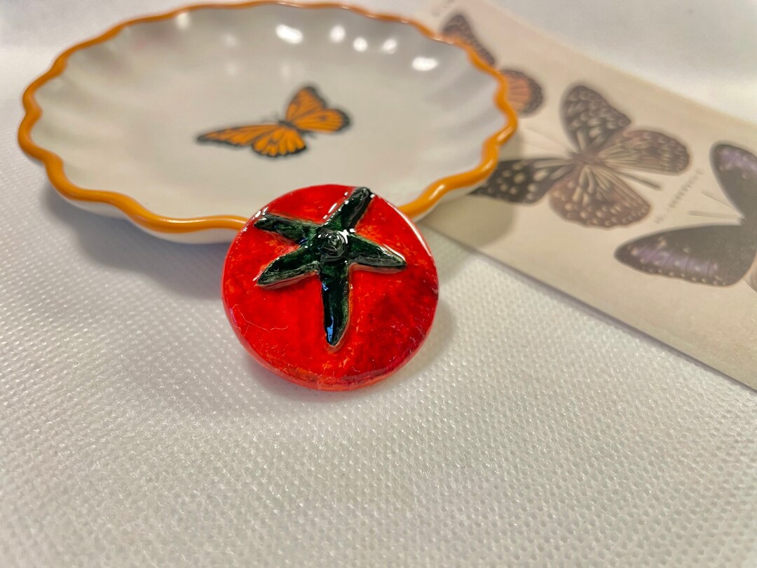 Clay Tomato Pin Brooch, Cute Small Pin Badge, Pins for Bags, Kawaii Pin ...