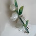 Jasmine Flower Brooch, Unique Wedding Brooch, White Floral Brooch ...
