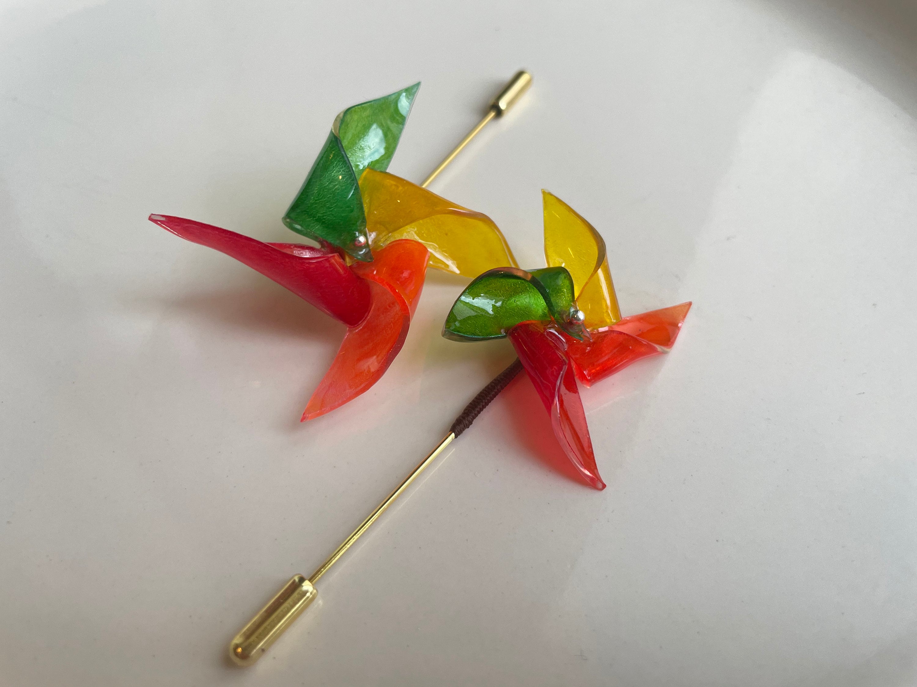 Rainbow Spinning Windmill Pin Brooch for Women, Handmade Gift, Pin ...