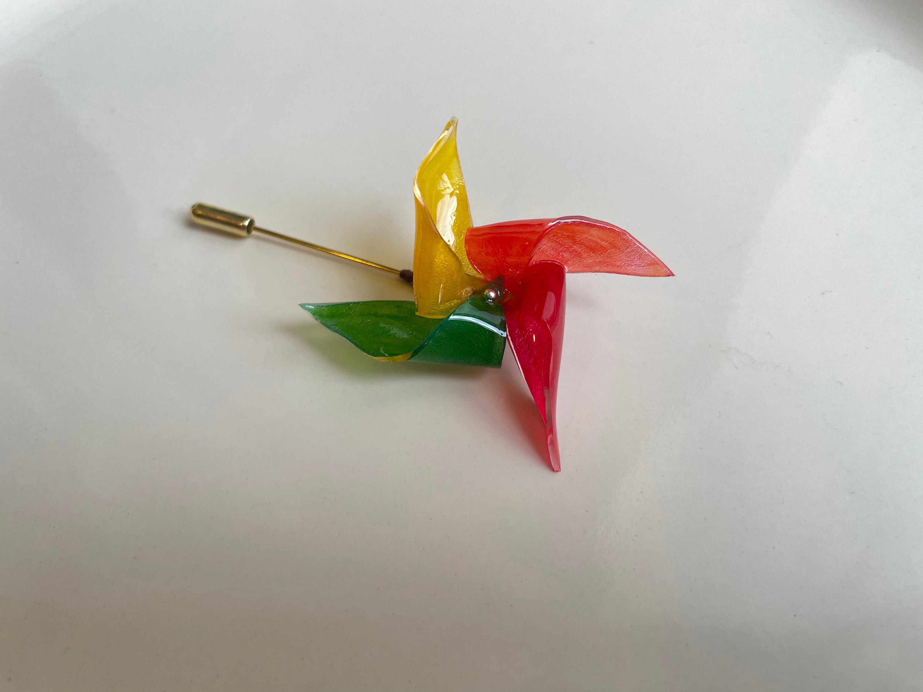 Rainbow Spinning Windmill Pin Brooch for Women, Handmade Gift, Pin ...