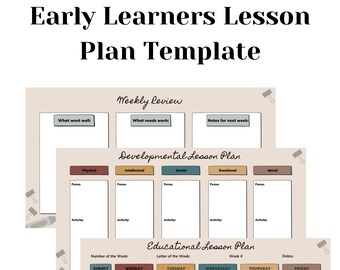 Lesson Plan Powerpoint Template for Preschool - Etsy
