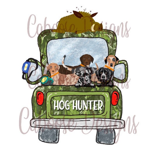 Hog Hunting Truck Digital Design Png Jpeg - Etsy