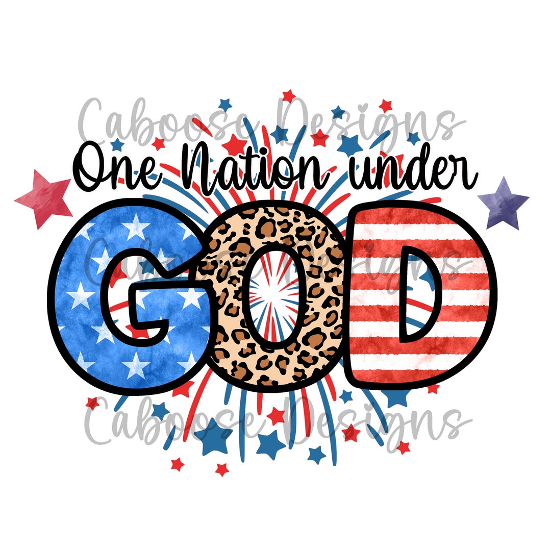 One Nation Under God Patriotic Digital Design Png Jpeg - Etsy