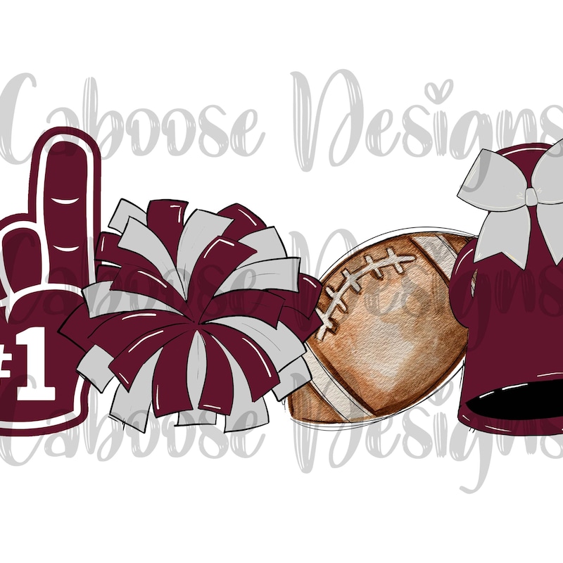 Maroon Cheer Bows - Etsy