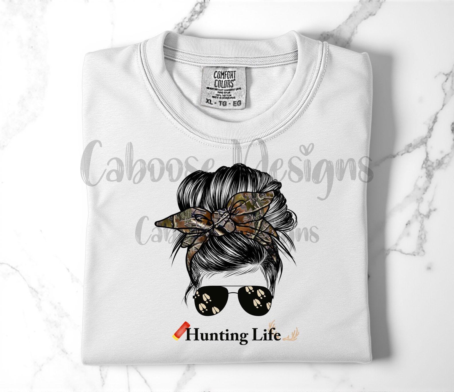 Hunting Messy Bun Digital Design Png Jpeg - Etsy