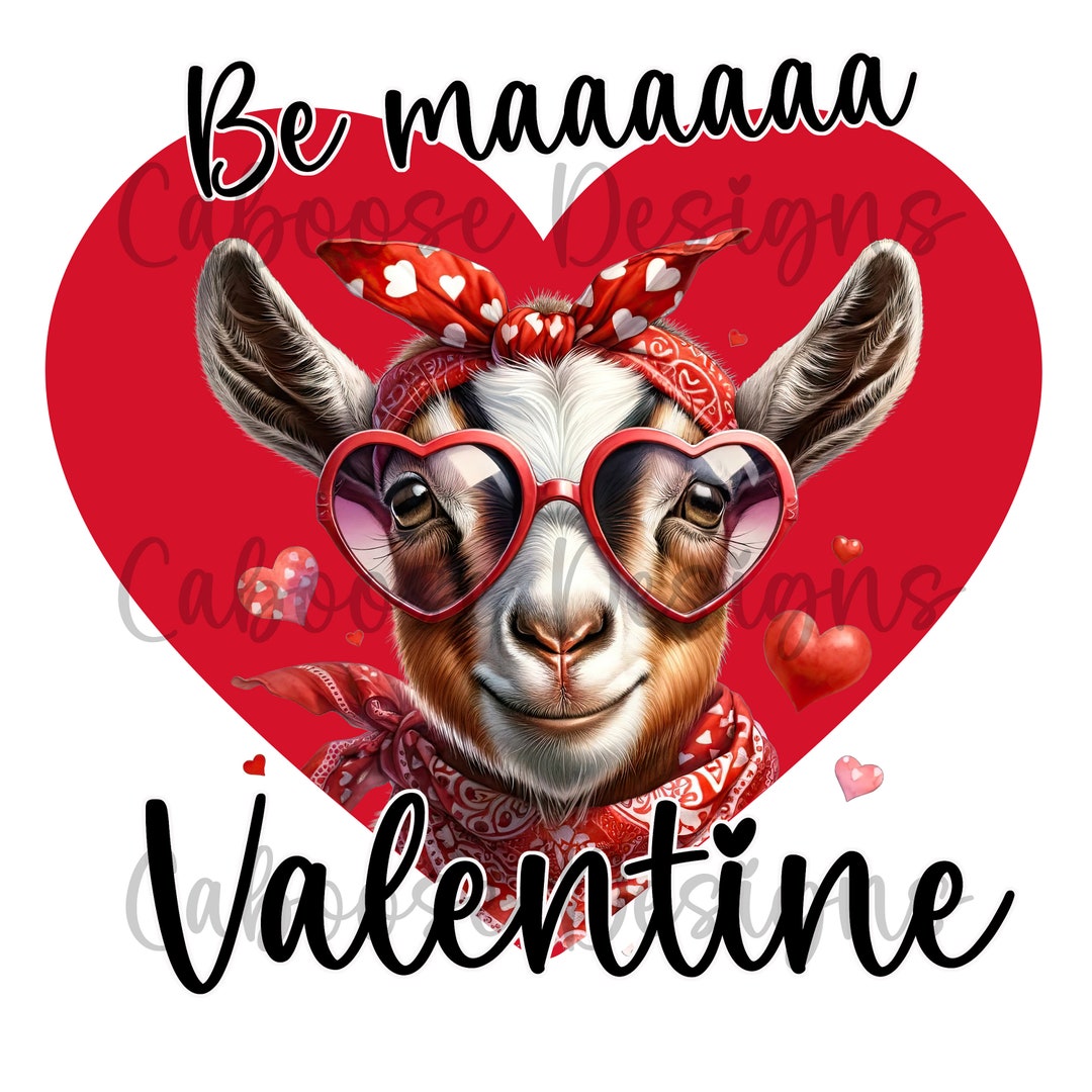 Goat Valentines Digital Design Png Jpeg - Etsy