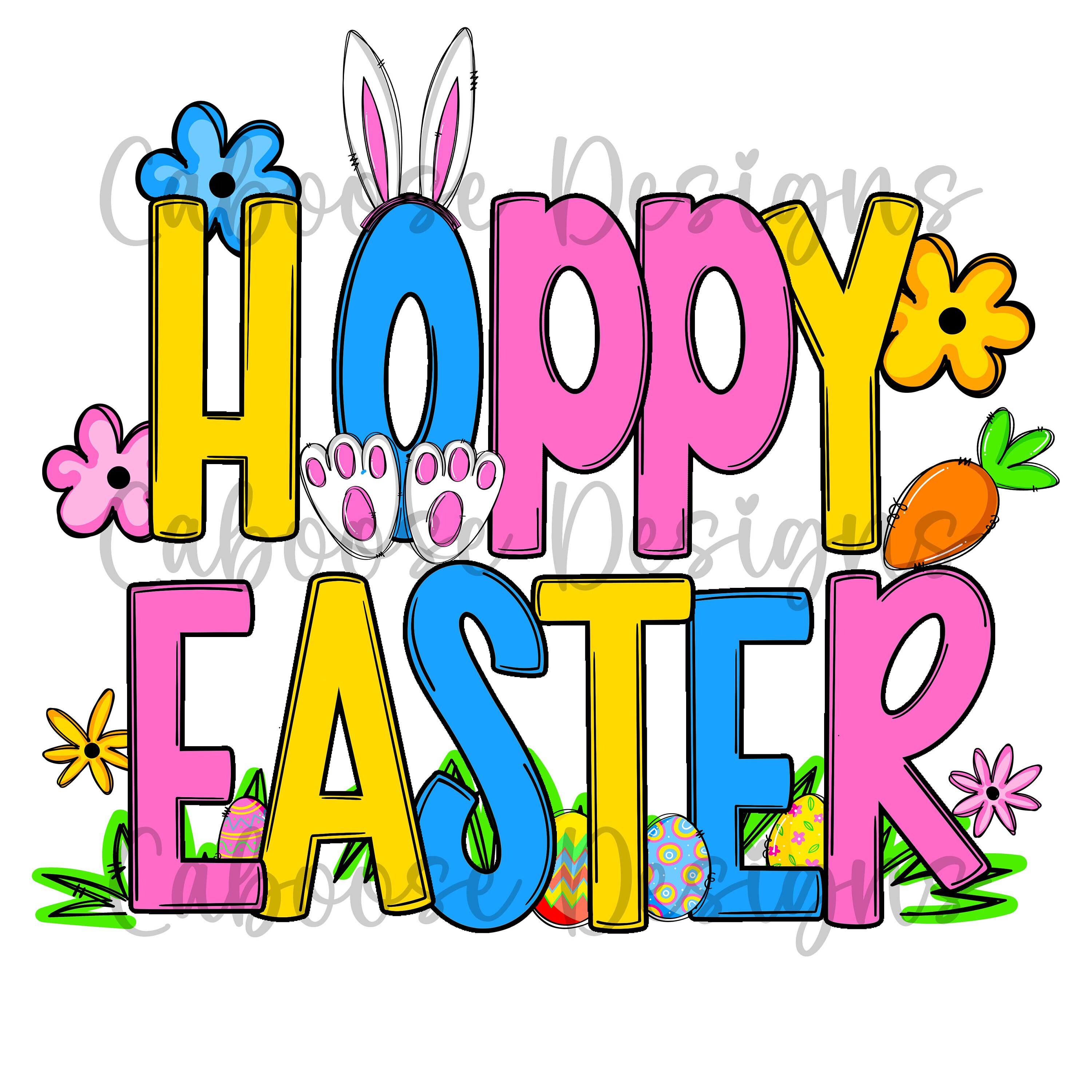 Hoppy Easter Digital Design Png Jpeg - Etsy