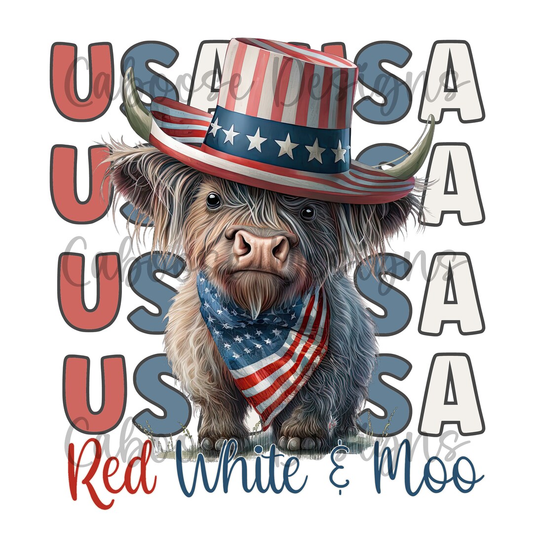 Red White and Moo Cow Digital Design Png Jpg - Etsy UK