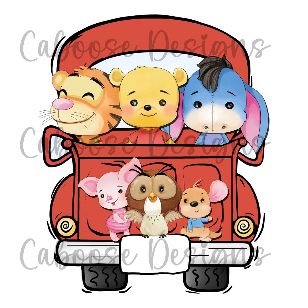 Bear Friends Truck Digital Design Png Jpeg - Etsy