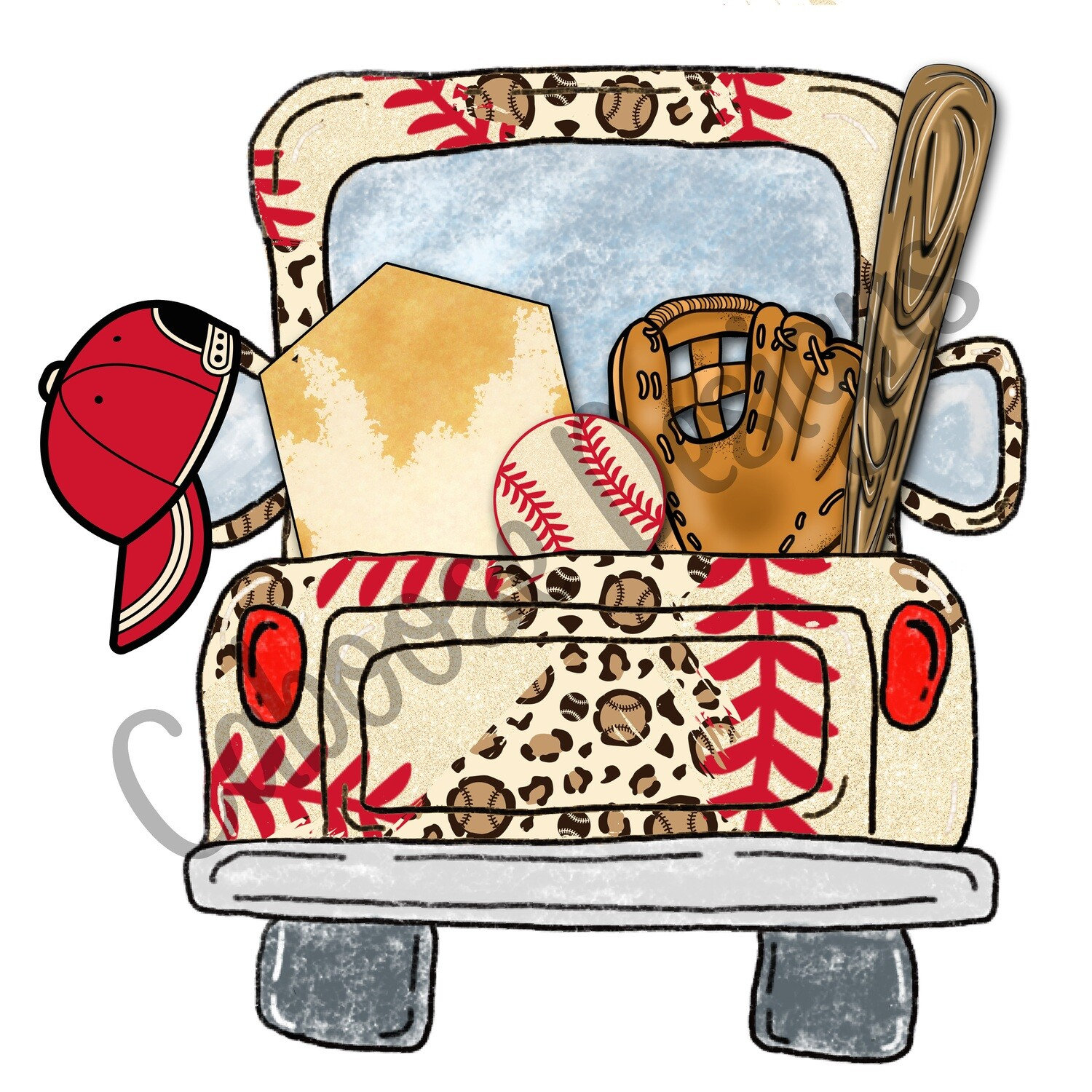 Baseball Truck Digital Design Png and Jpeg - Etsy