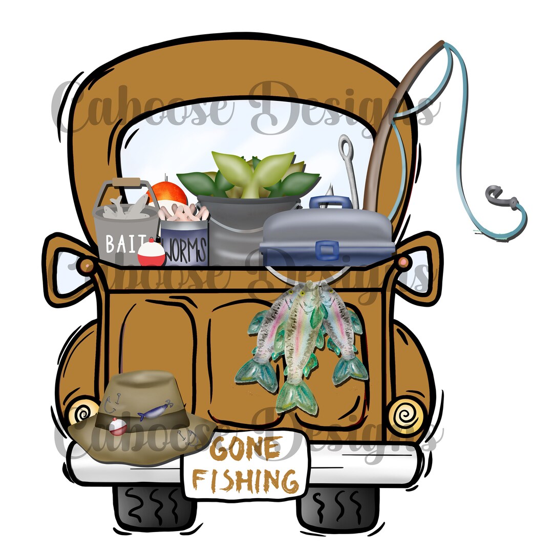 Fishing Truck Digital Design Png Jpeg - Etsy