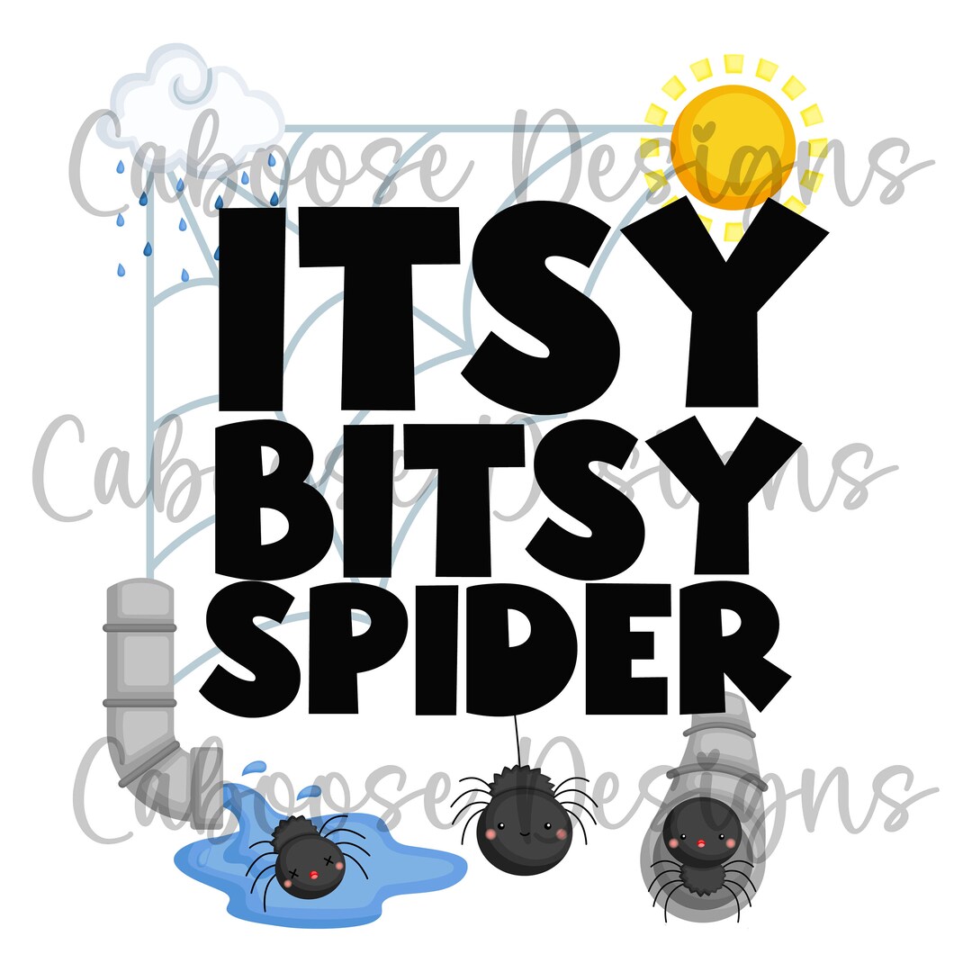 Itsy Bitsy Spider Digital Design Png Jpeg - Etsy