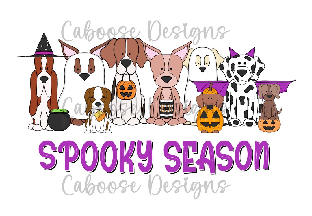 Spooky Dogs Digital Design Png Jpeg - Etsy