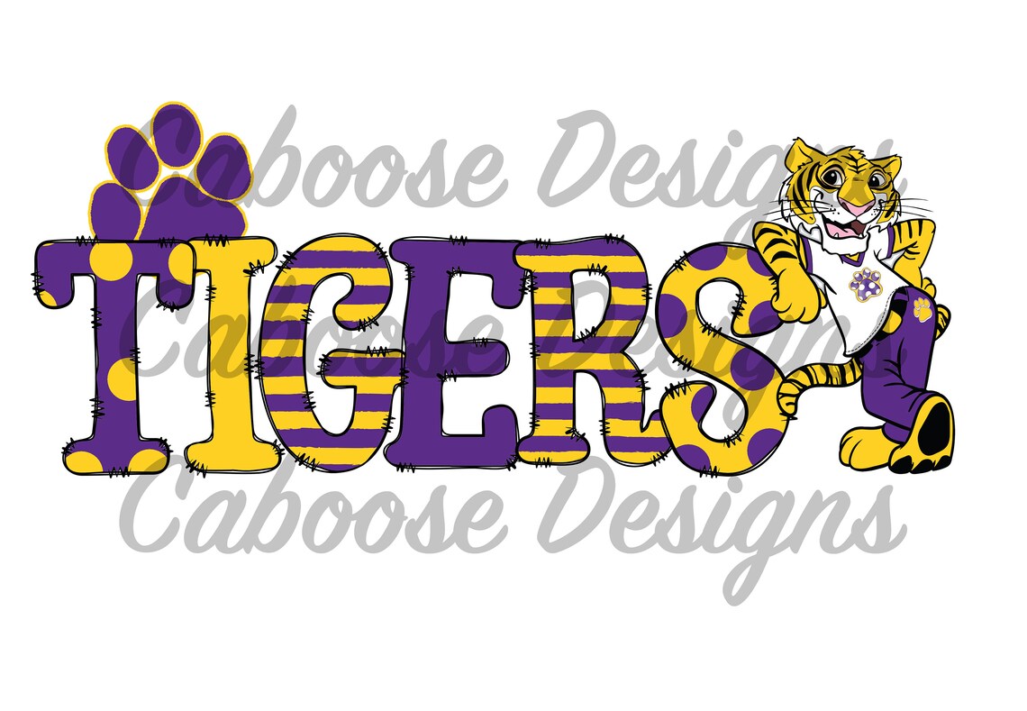 Tigers Digital Design Png Jpeg - Etsy