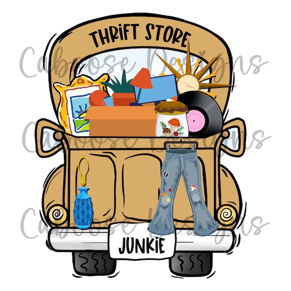 Thrift Store Sign Cartoon