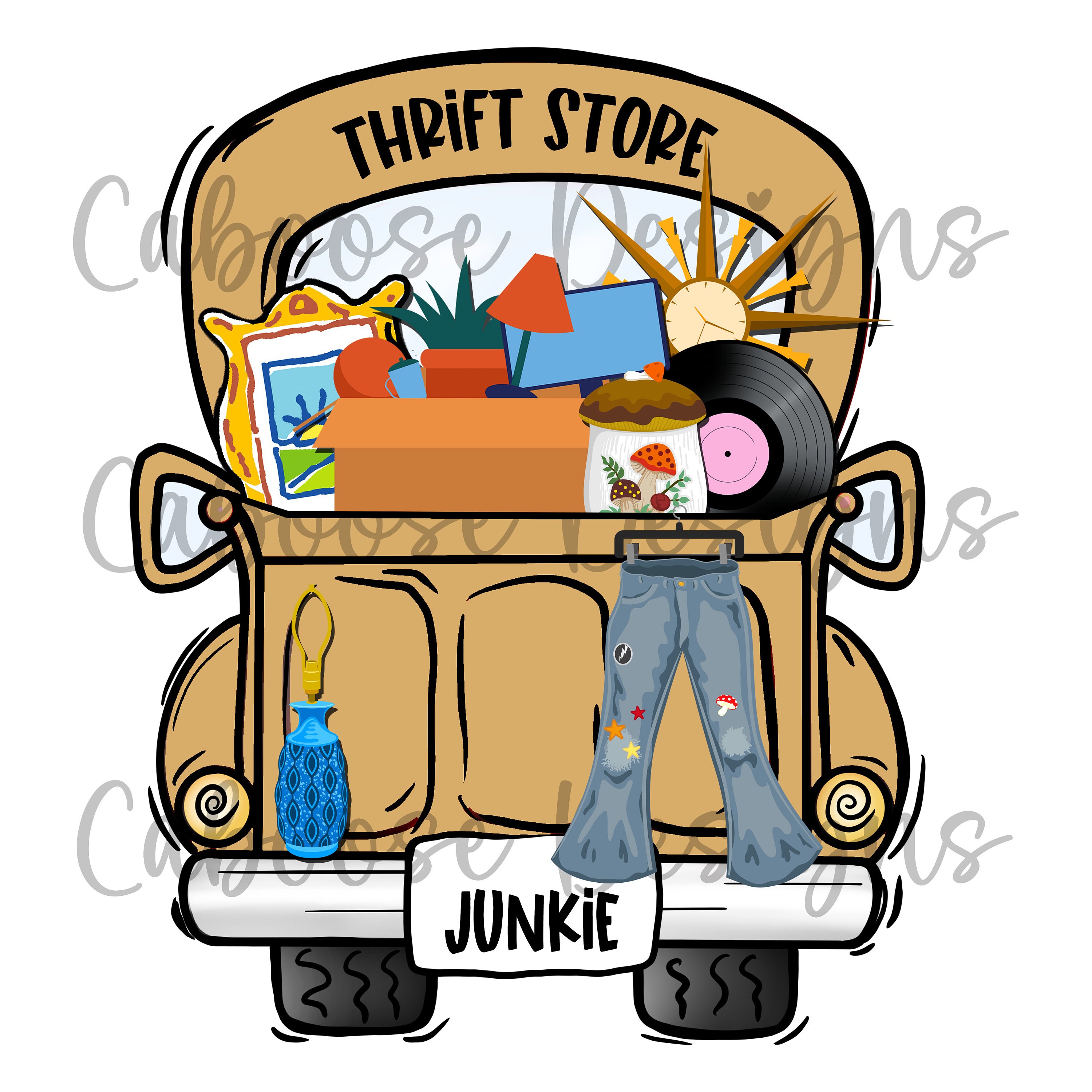 Thrift Store Items Clip Art