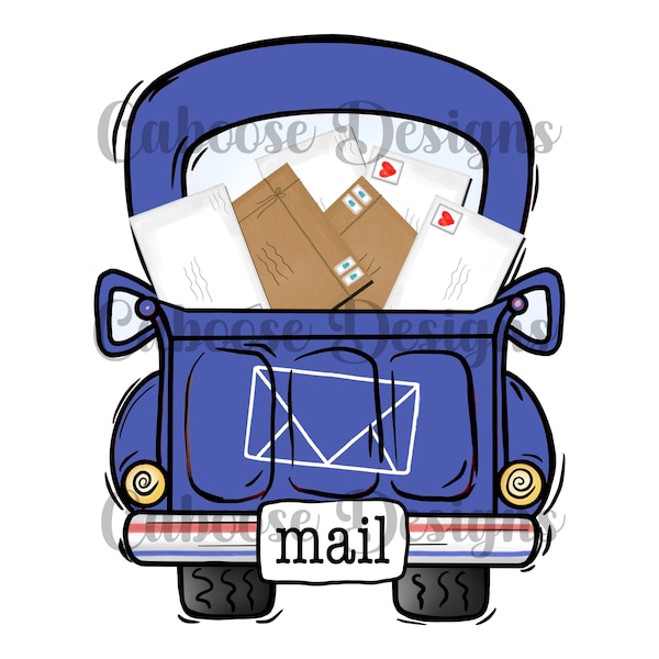 Mail Truck Svg - Etsy
