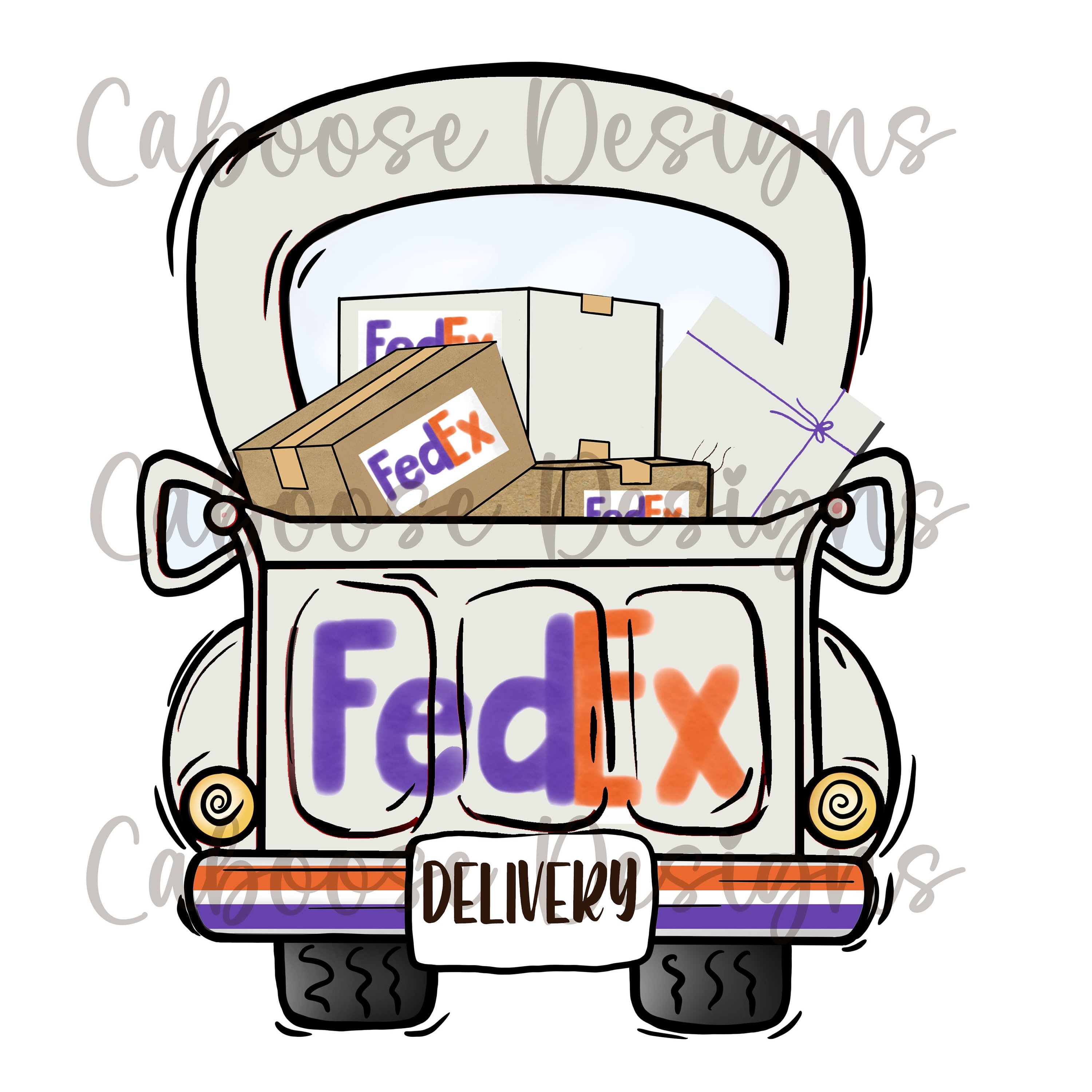 Fedex Truck Cartoon