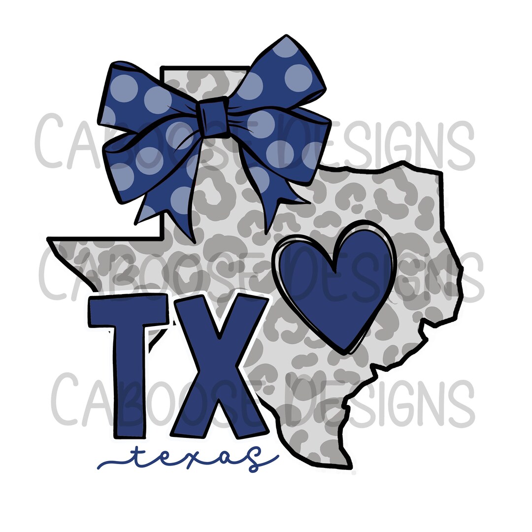 Cute State TX Digital Design Png Jpg - Etsy
