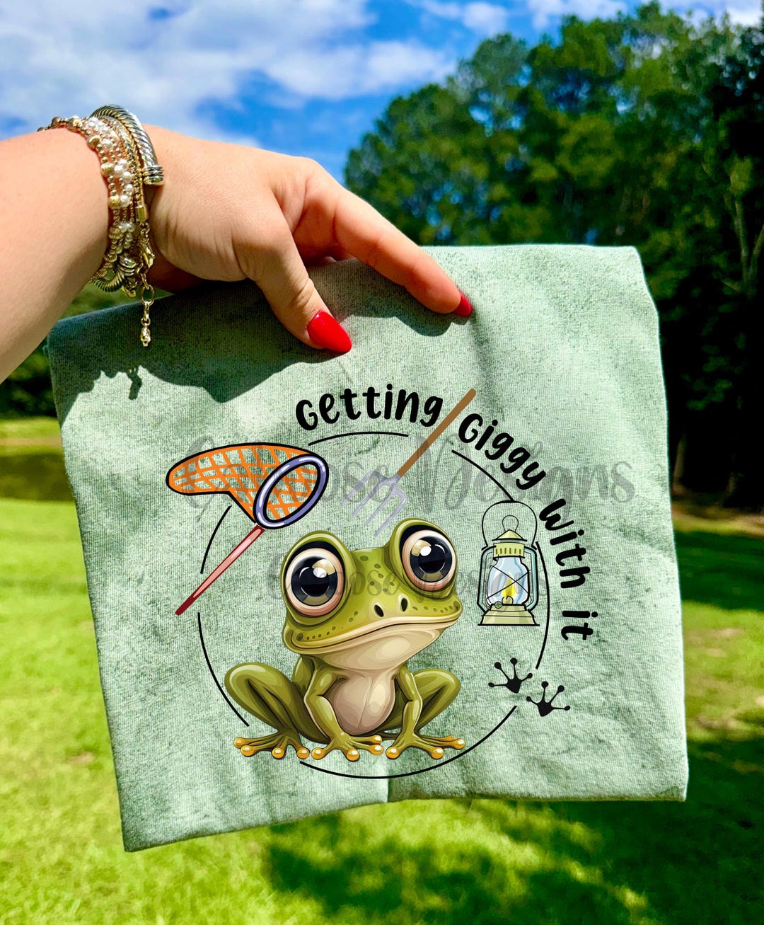 Frog Gigging Digital Design Png Jpeg - Etsy UK
