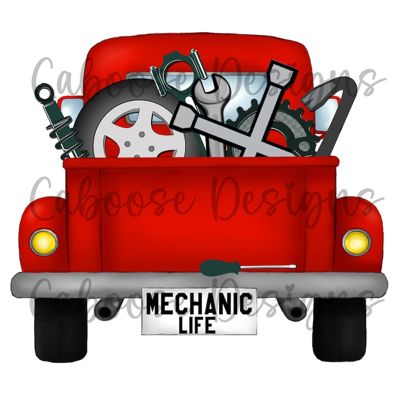 Mechanic Truck Digital Design Png Jpeg - Etsy