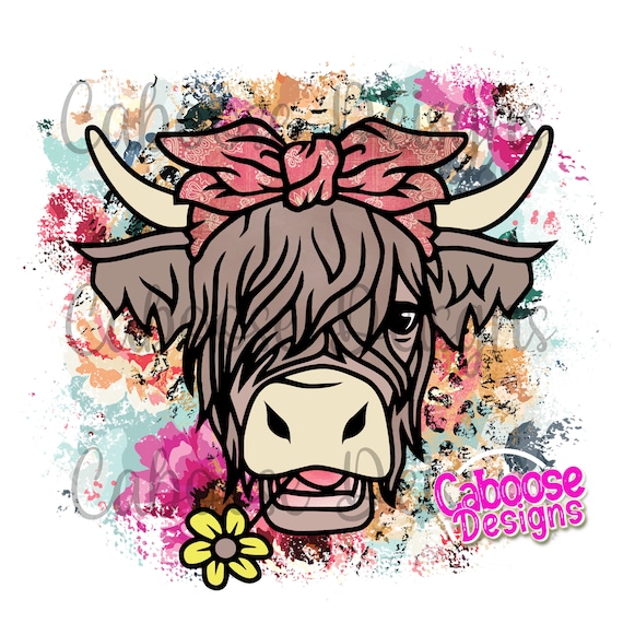 Highland Cow Digital Design Png Jpeg - Etsy