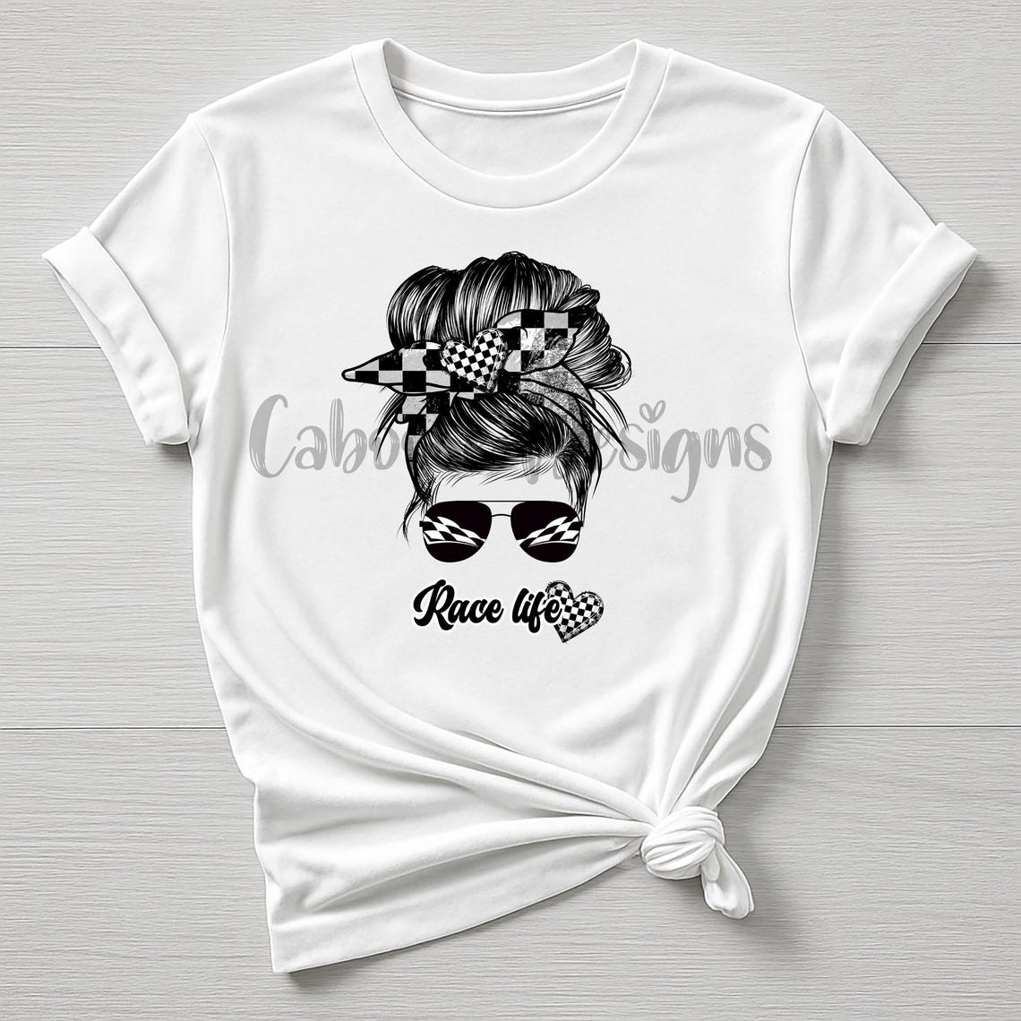 Race Messy Bun Digital Design Png Jpeg - Etsy