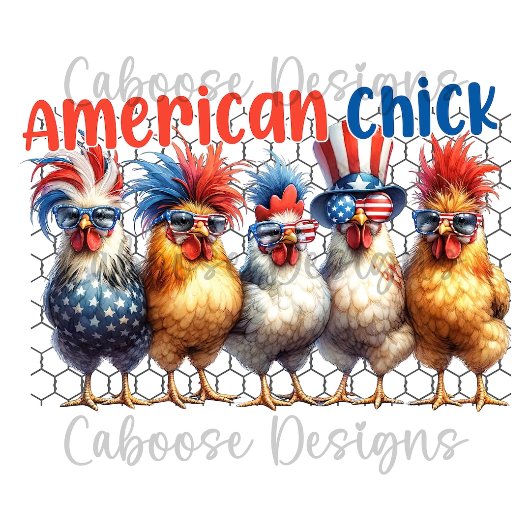 American Chick Digital Design Png Jpeg - Etsy