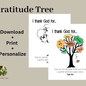 Gratitude Tree Craft, Sunday School Printable, Sunday School ...