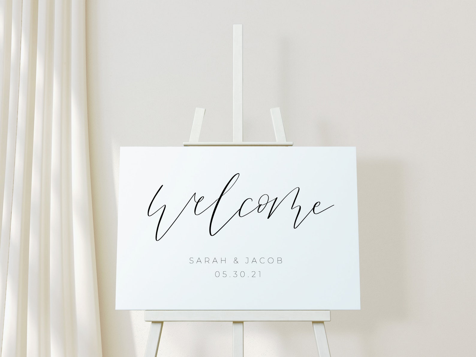 Minimalist Welcome Sign Welcome Sign Template Wedding Sign Canva ...