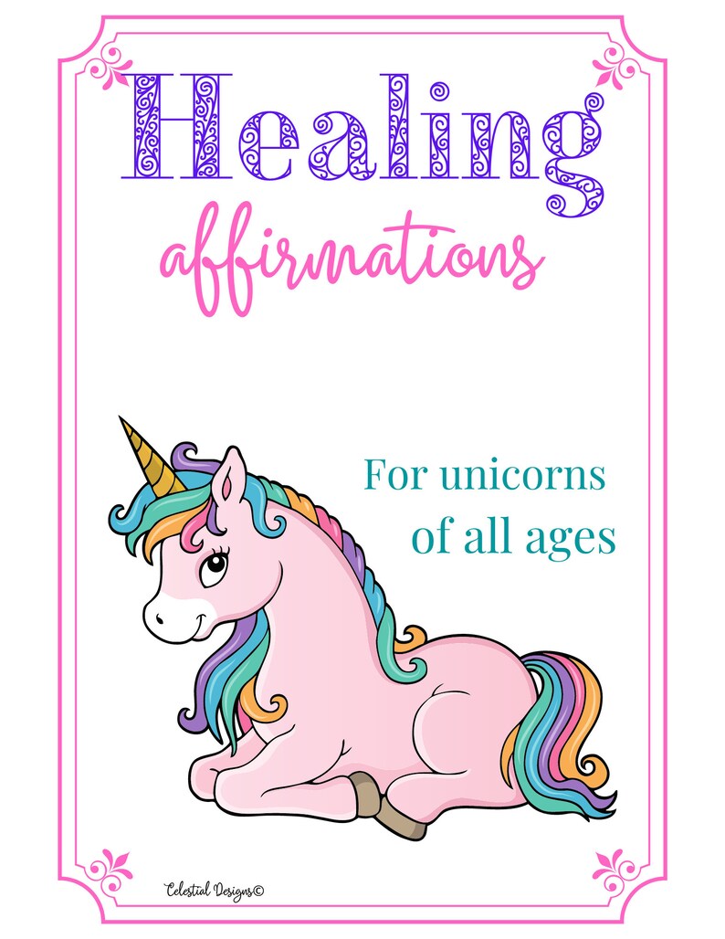 Coloring Pages | Positive Affirmations | Unicorns - Etsy Australia