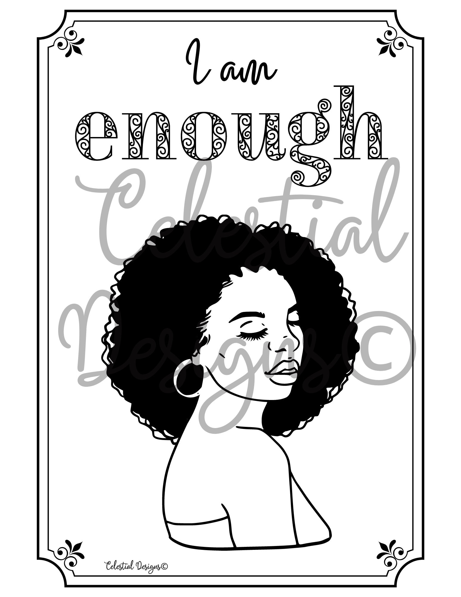 Coloring Pages | Positive Affirmations | Girl Friends - Etsy