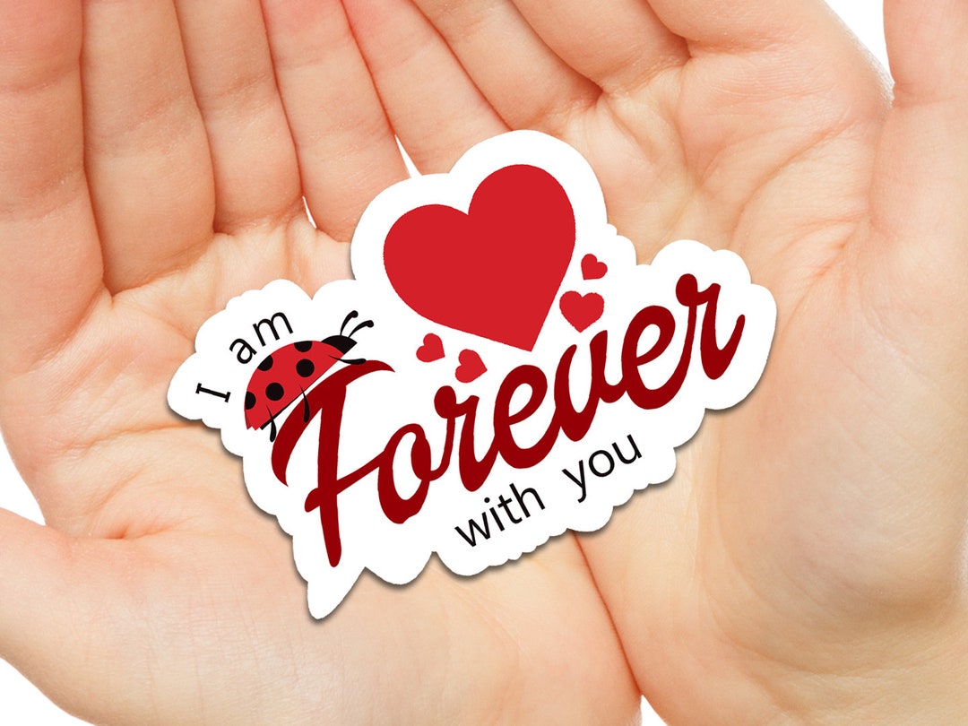 Ladybug and Hearts "i Am Forever With You" Memorial Sticker: Dishwasher ...