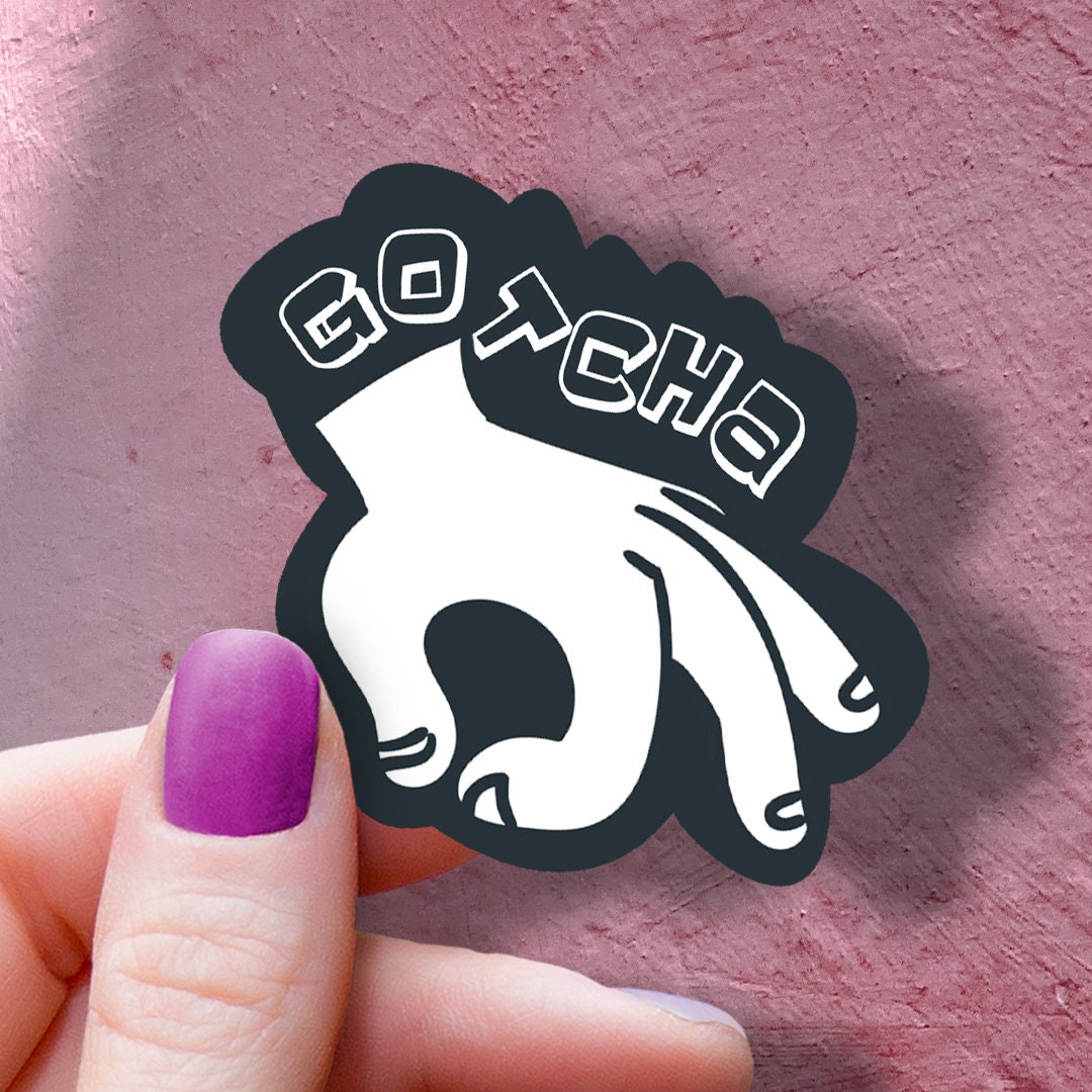 Insanely Cool Circle Game Gotcha Sticker | Funny Decal | Hand Signal ...