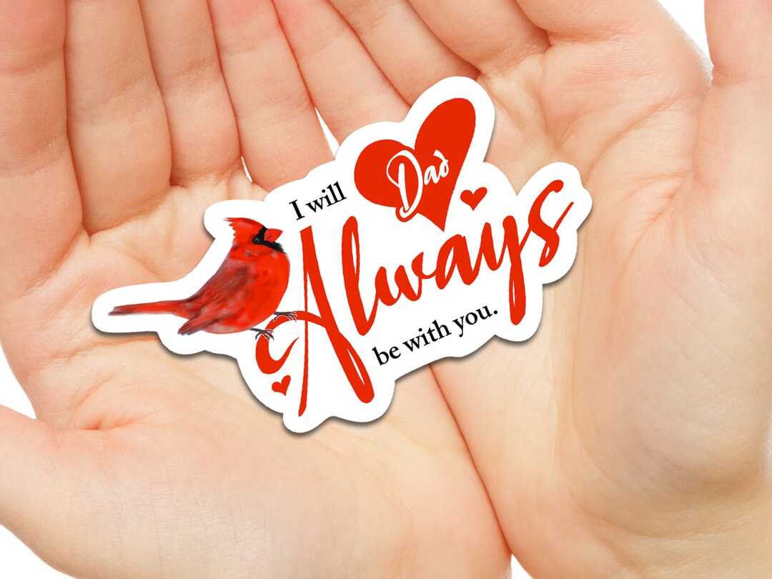 Handmade Red Cardinal Dad Sticker - Etsy