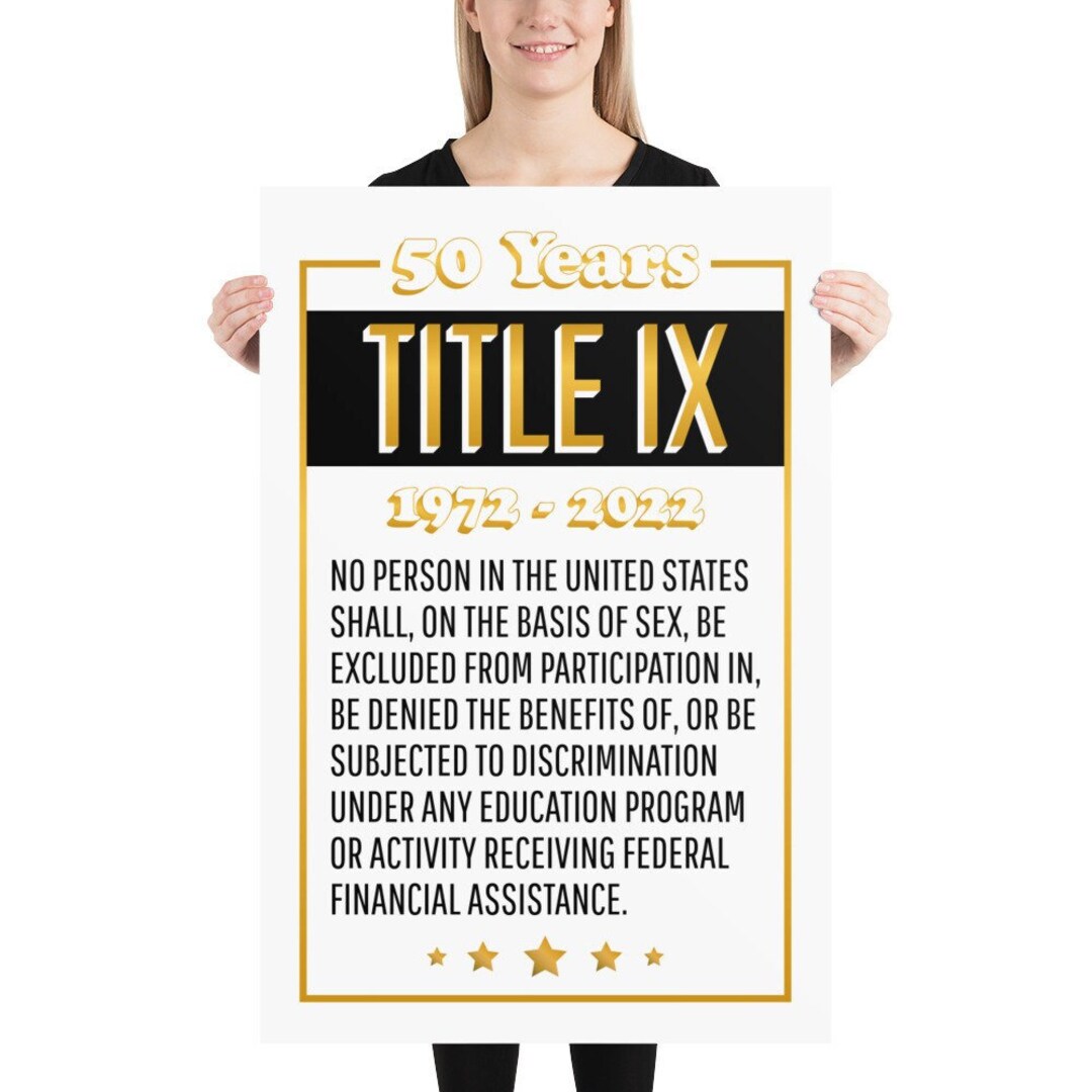 Title IX 50th Anniversary 24x36 Poster Text of - Etsy