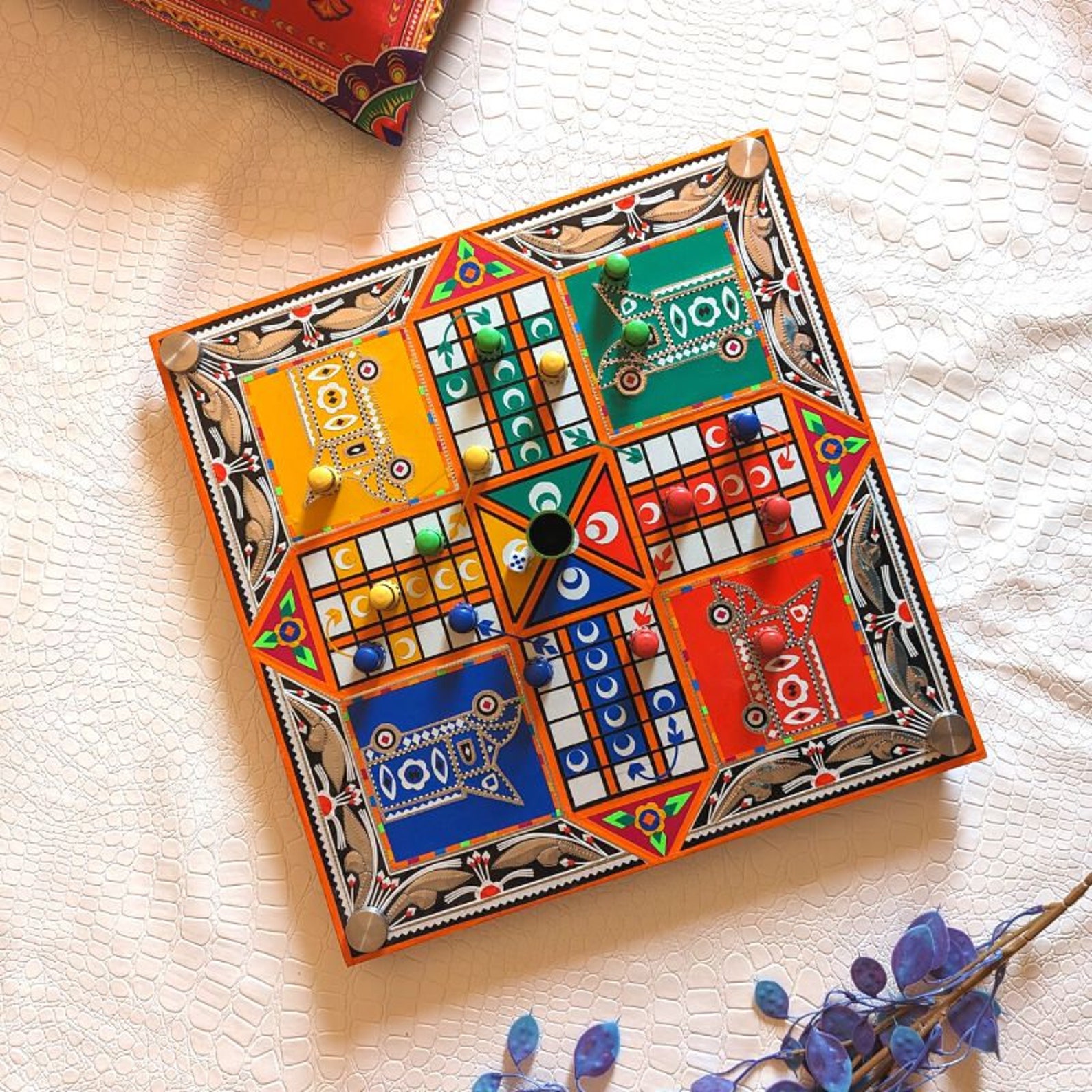 Handmade Ludo Decorative Design Truck Art Style Ludo Game - Etsy