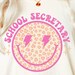 School Secretary Png, School Secretary Sublimation Designs, Retro ...