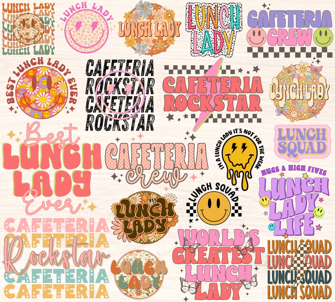 Lunch Lady Png Bundle, Cafeteria Worker Png, Best Lunch Lady Ever ...