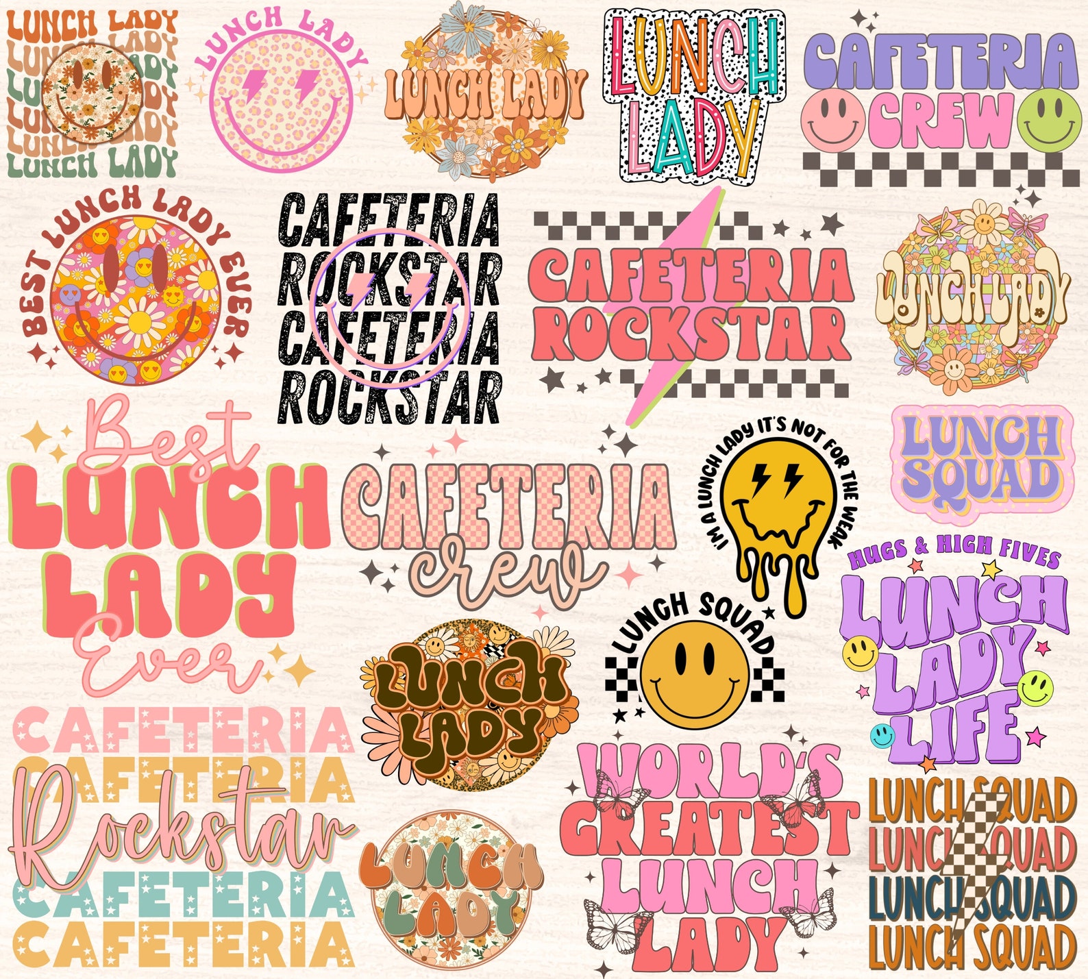 Lunch Lady Png Bundle, Cafeteria Worker Png, Best Lunch Lady Ever ...