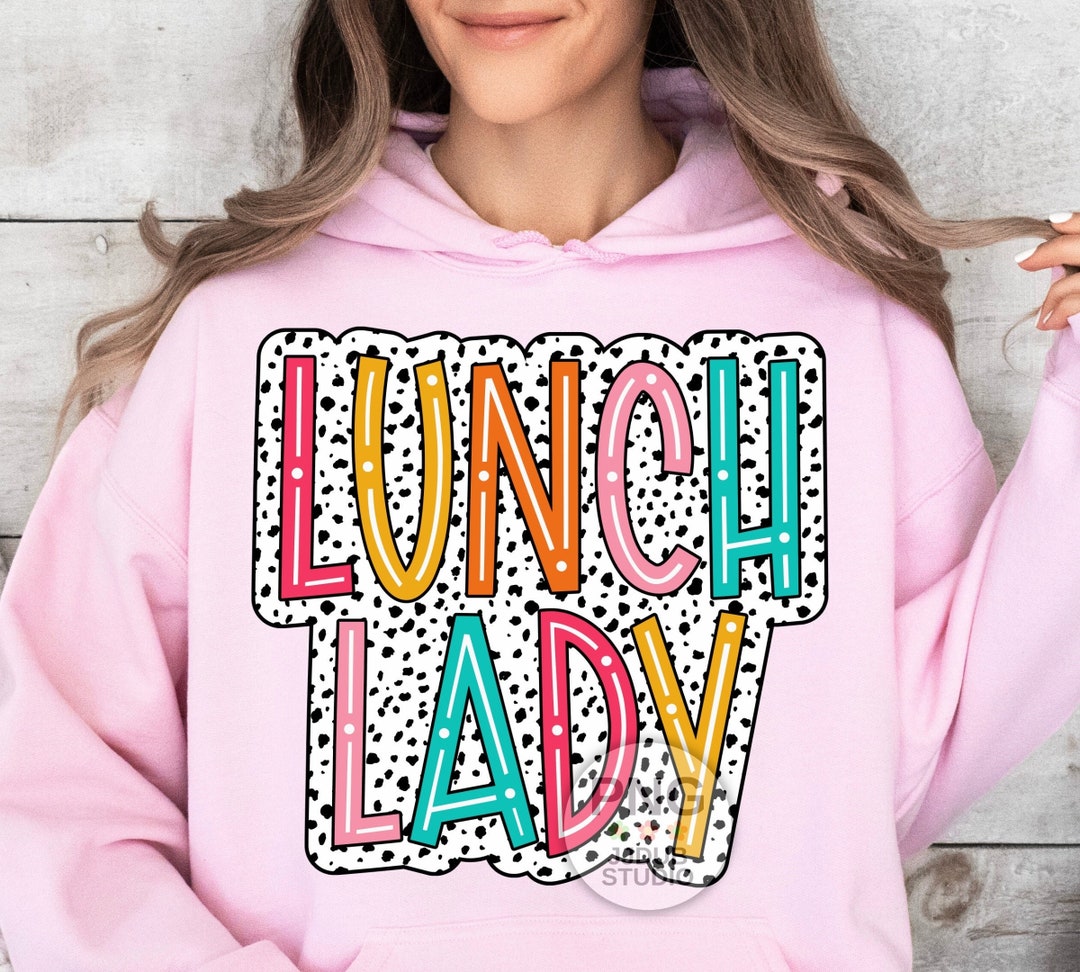 Lunch Lady Png, Lunch Lady Sublimation Designs, Dalmatian Dots, School ...