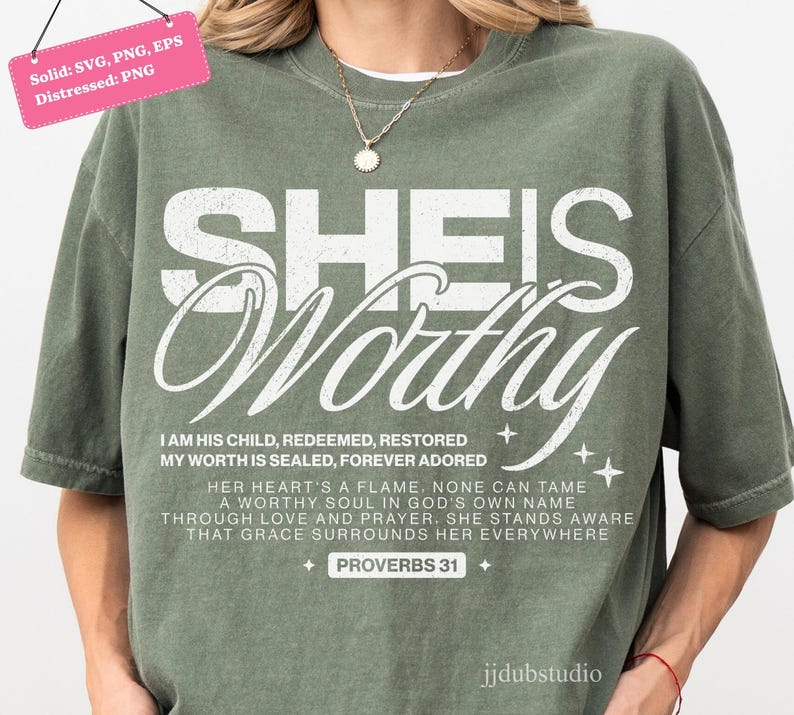 She is Worthy Proverbs 31 Png Svg, Christian Png, Bible Verse Scripture ...